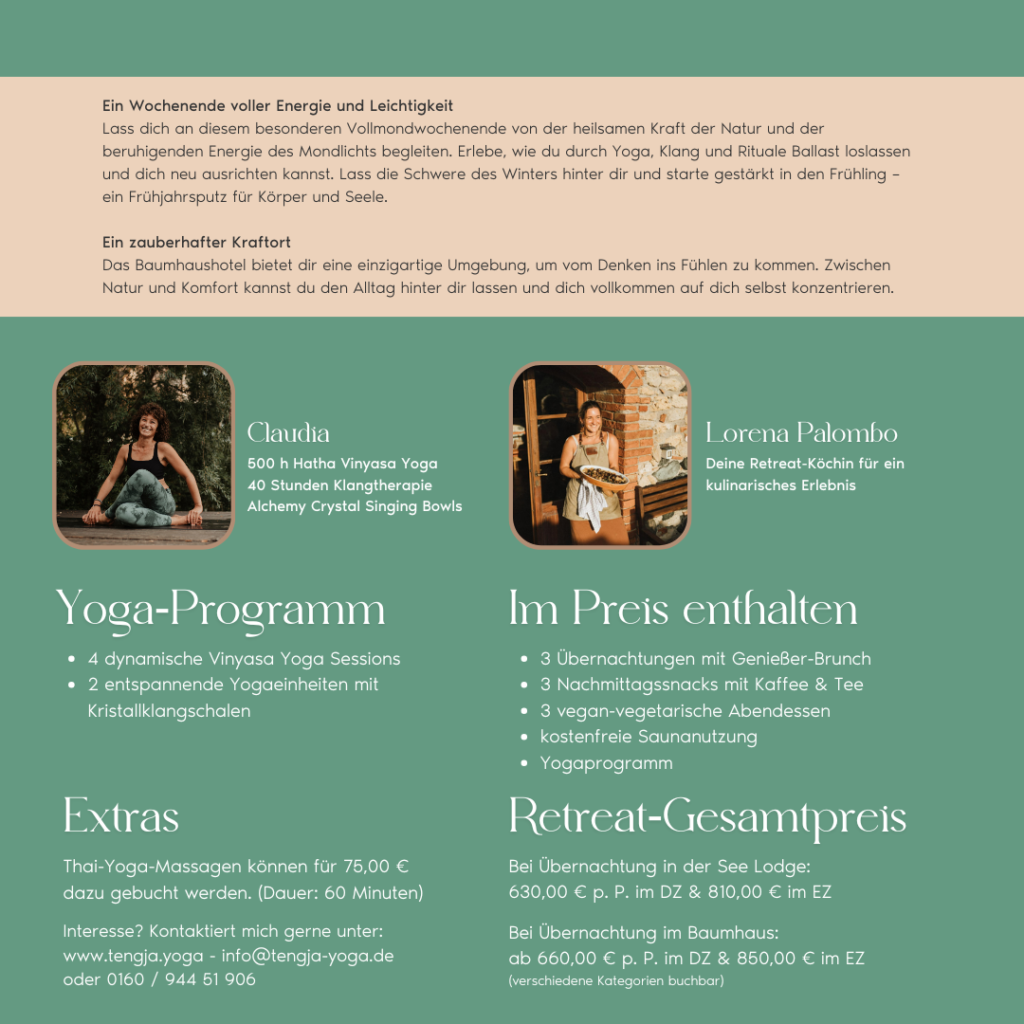 Yoga Retreats - Baumhaushotel